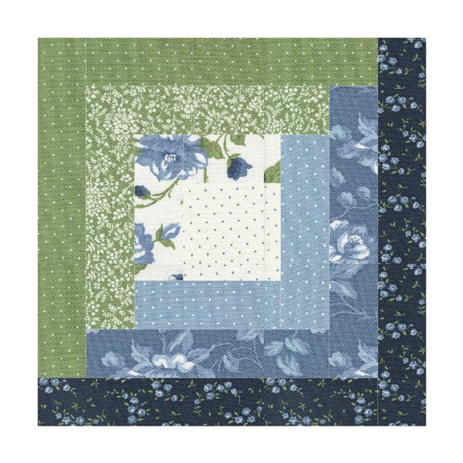 Foundation Quilting Pattern, Log Cabin Quilt Block, Foundation Paper ...