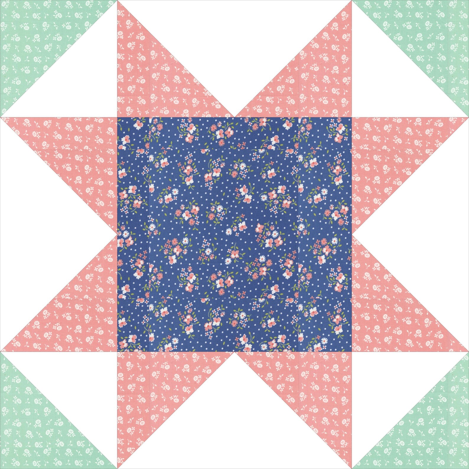 Star Foundation Paper Piecing Pattern, FPP, Star Quilt Block ...