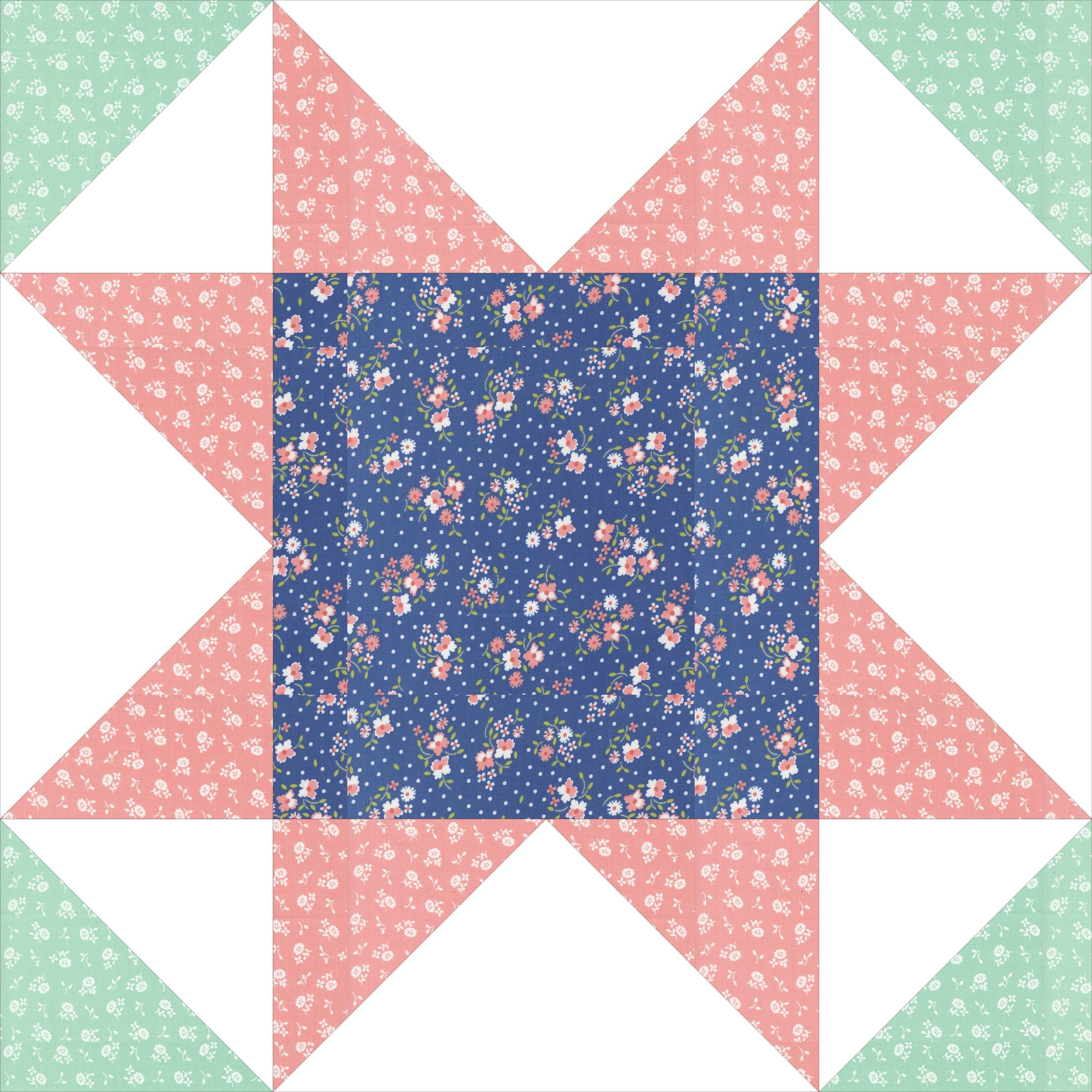 Star Foundation Paper Piecing Pattern, FPP, Star Quilt Block ...