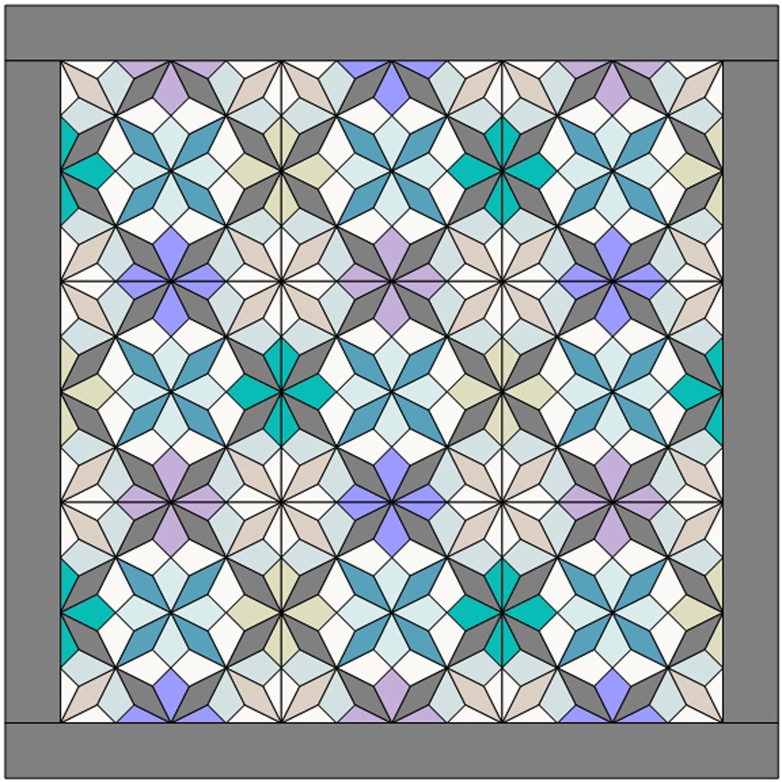 English Paper Piecing Pattern, EPP, Handsewing, PDF Download, Foothill ...