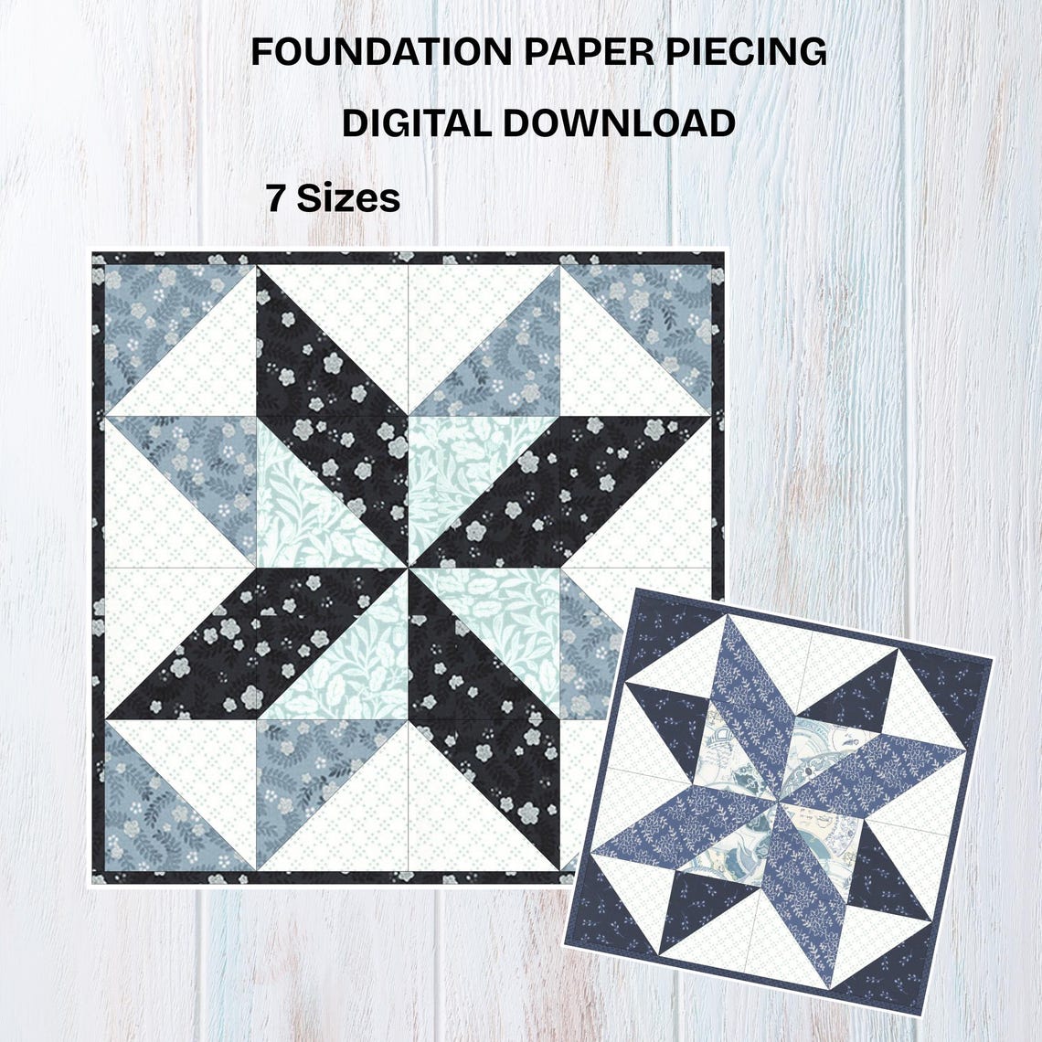 Star Foundation Paper Piecing Pattern, FPP, Quilt Block, PDF Download ...