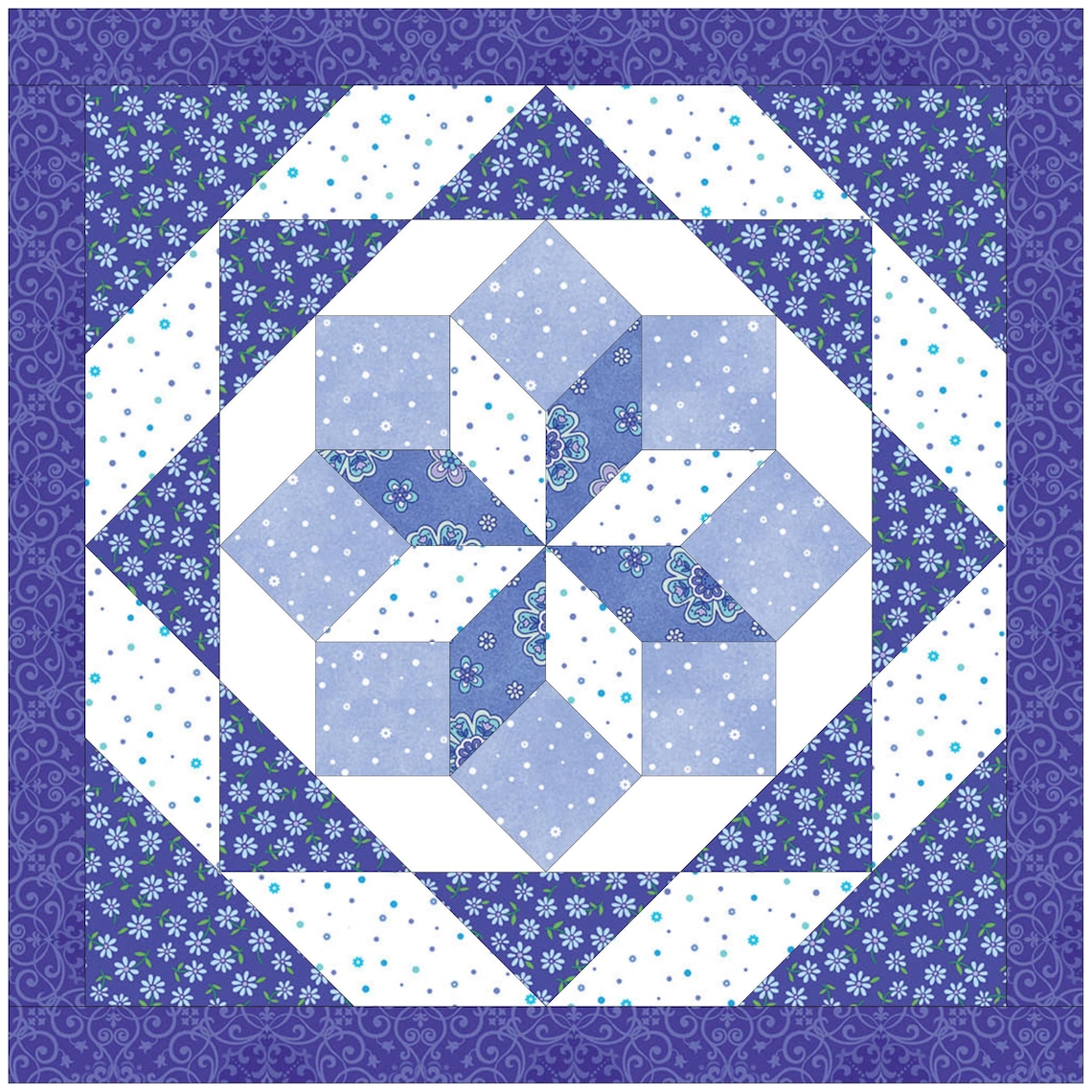 Rolling Star Quilt Block Pattern: English Paper Piecing ...