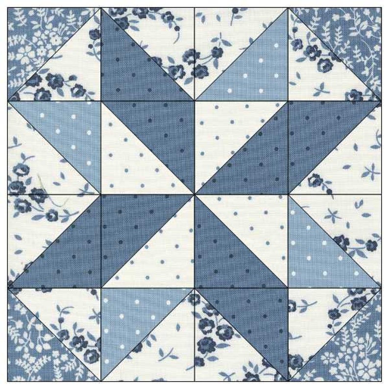 Foundation Paper Piecing Pattern, FPP Pattern, Paper Piecing Quilt ...