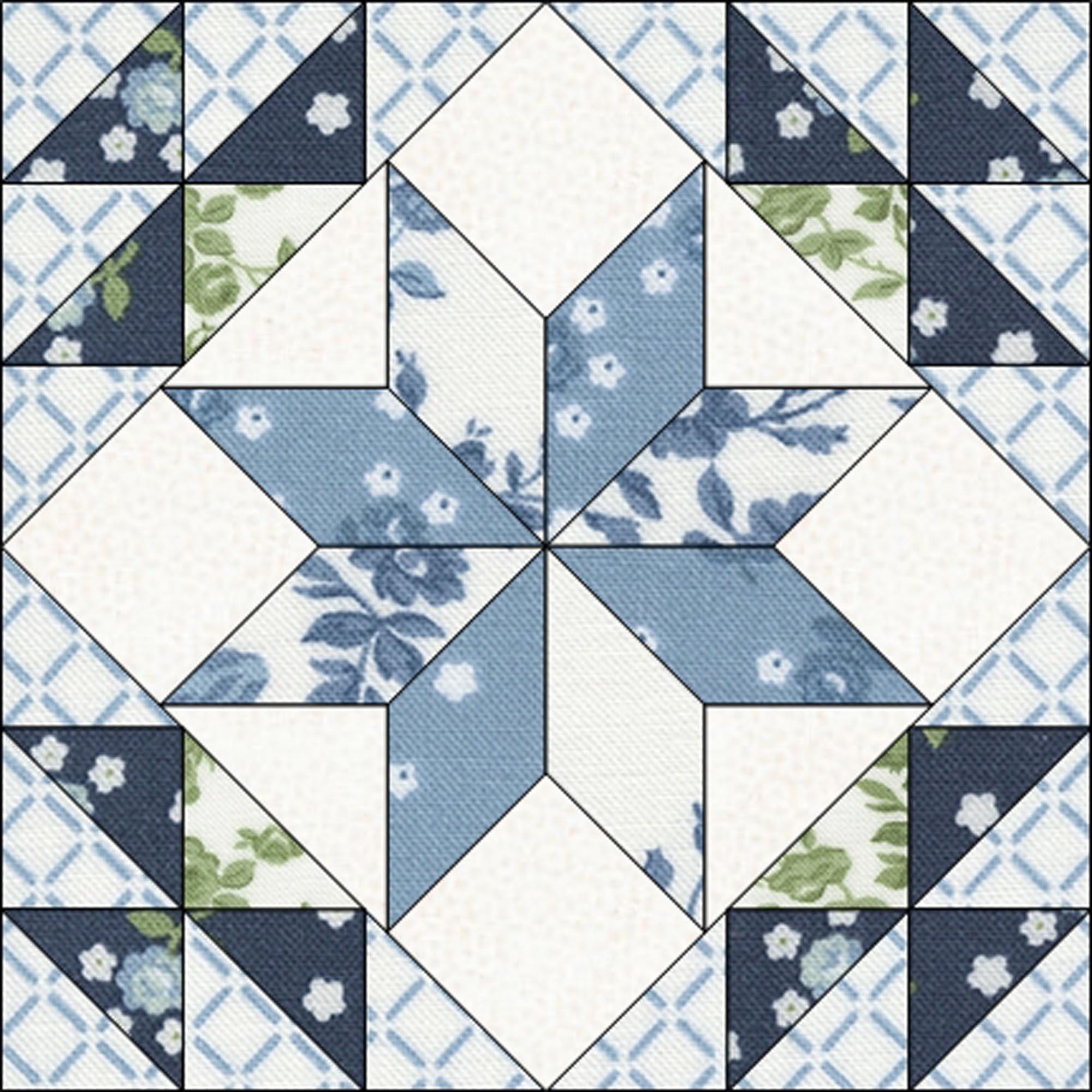 Starry Sampler, English Paper Pieced Pattern, EPP Quilt Pattern, 16 ...