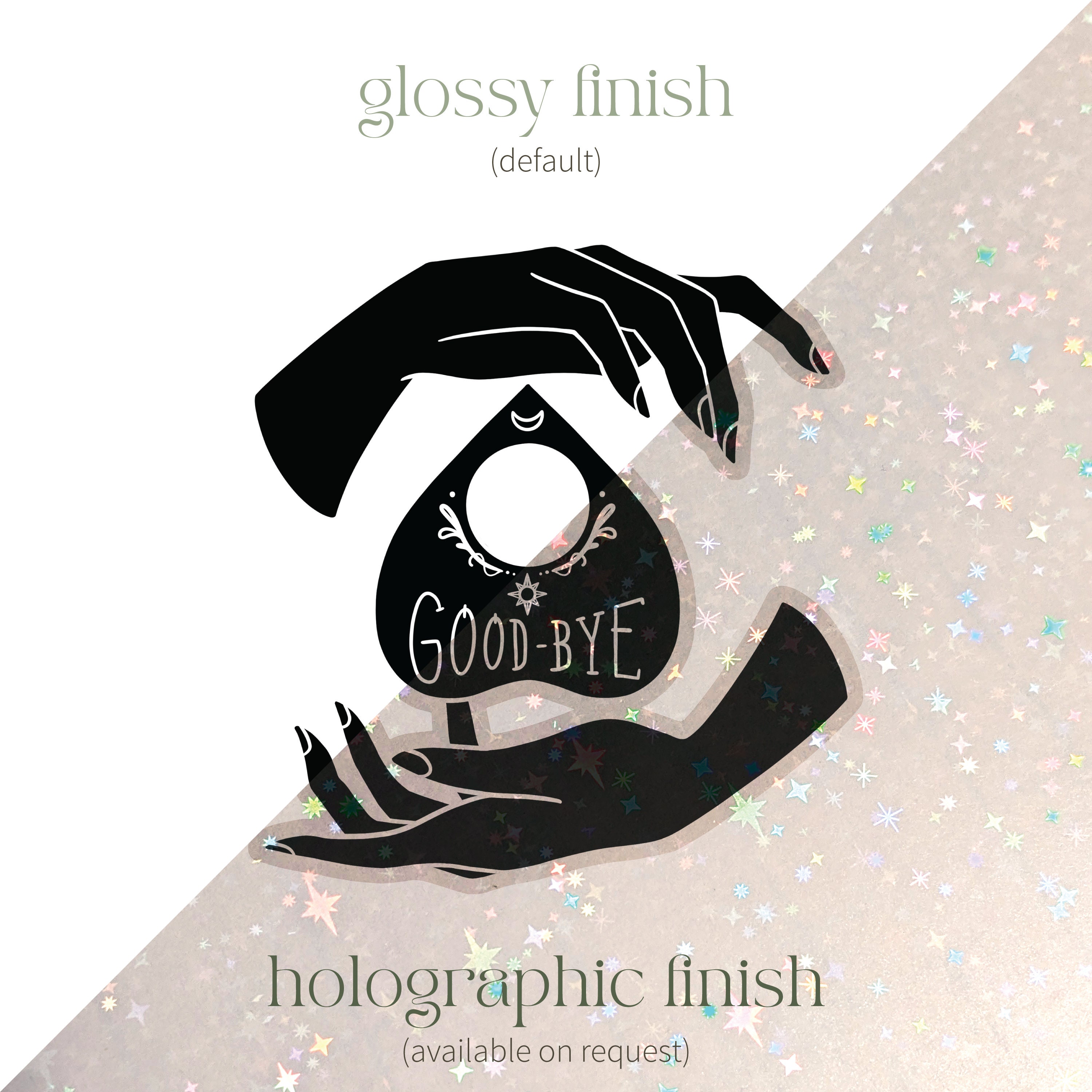 Goodbye Planchette Hands Vinyl Sticker - Etsy