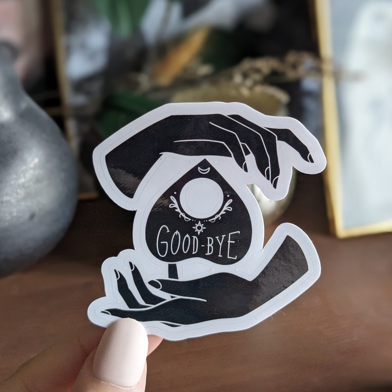 Goodbye Planchette Hands Vinyl Sticker - Etsy