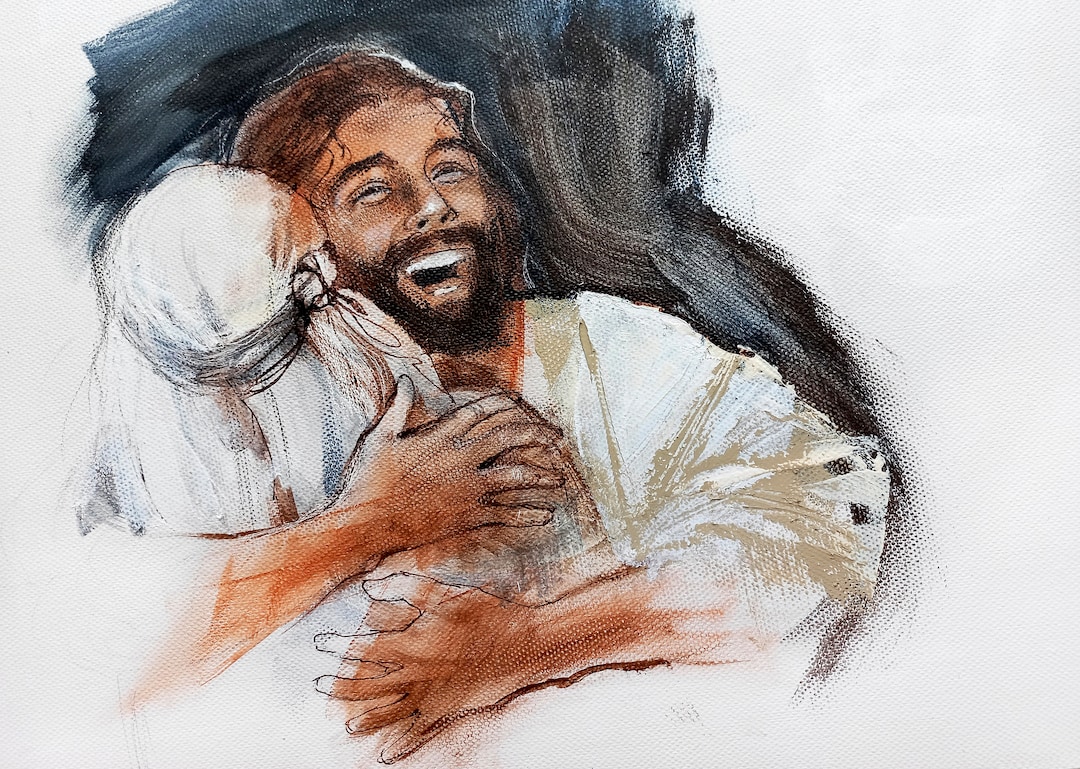 Jesus Full of Joy and Love ART PRINT - Etsy