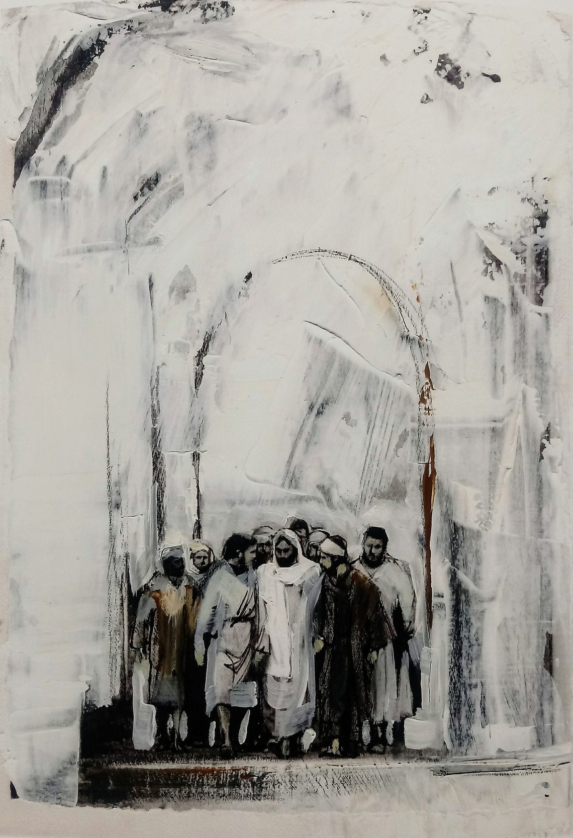 Jesus and His Disciples Art Print Teacher Rabbi Discussion - Etsy UK