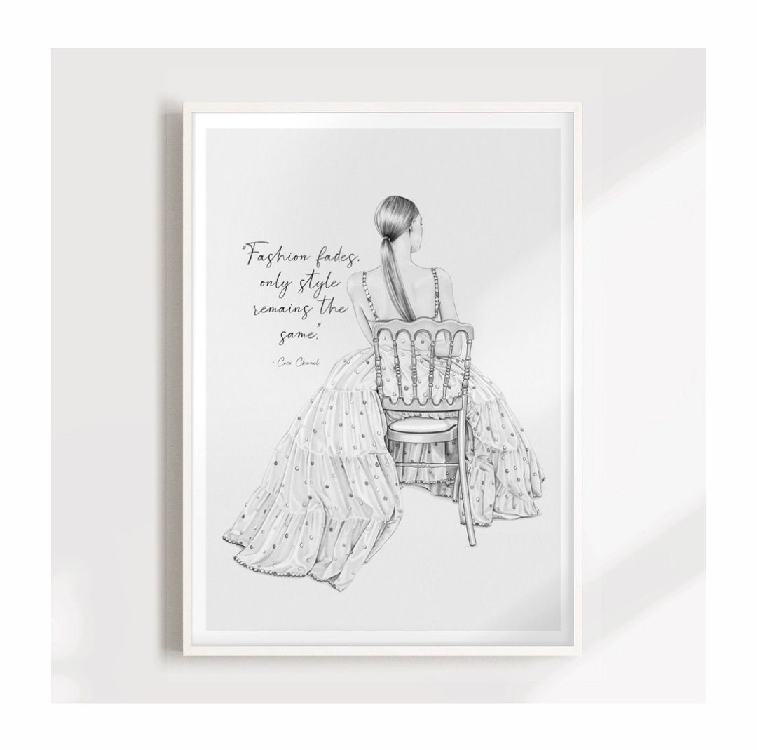COCO CHANEL - Fashion Illustration With Quote - Open Edition Poster Art ...