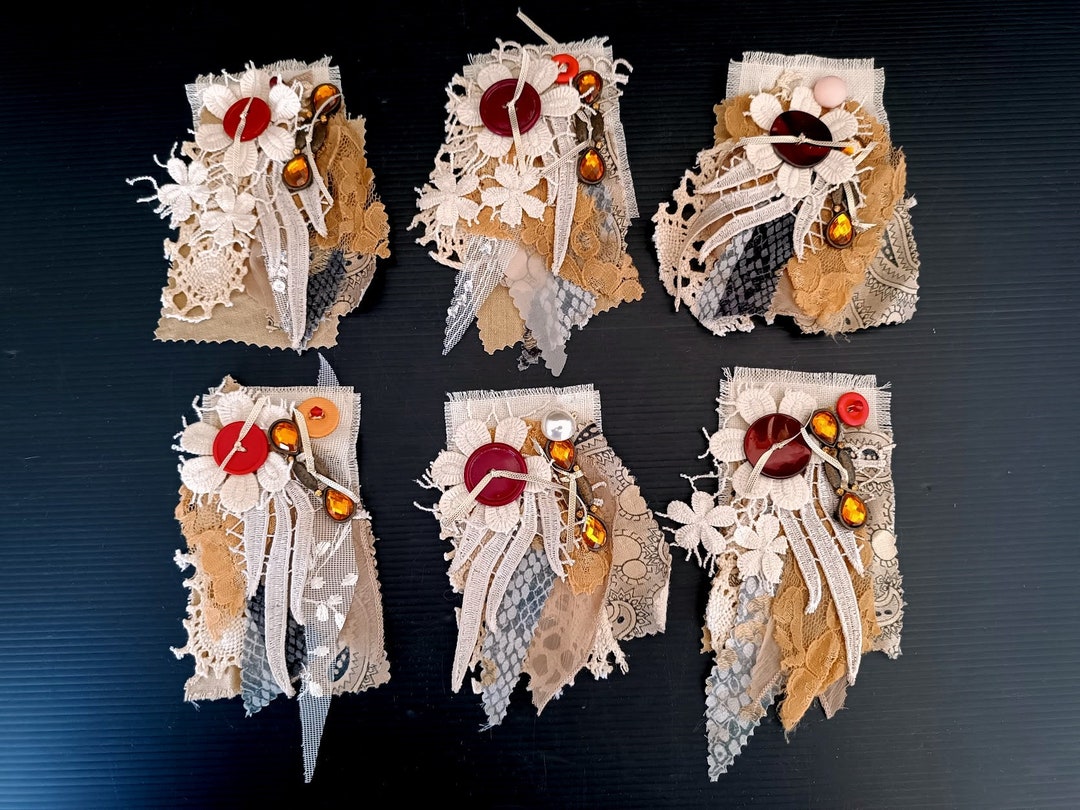 Handmade Fabric Lace Button Clusters Embellishments, Creative ...