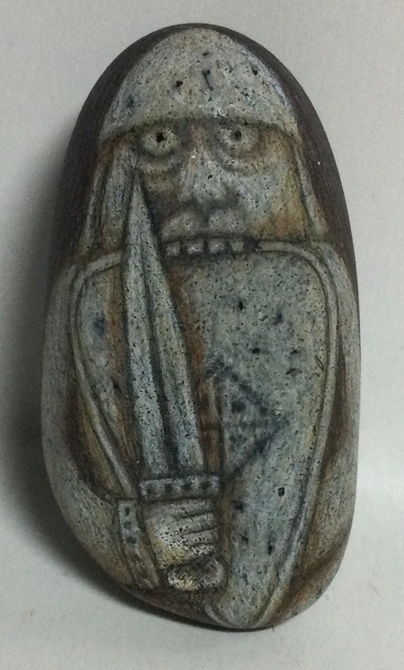 Lewis Chessmen Berserker Art Rock Original por Patty Wolford | Etsy