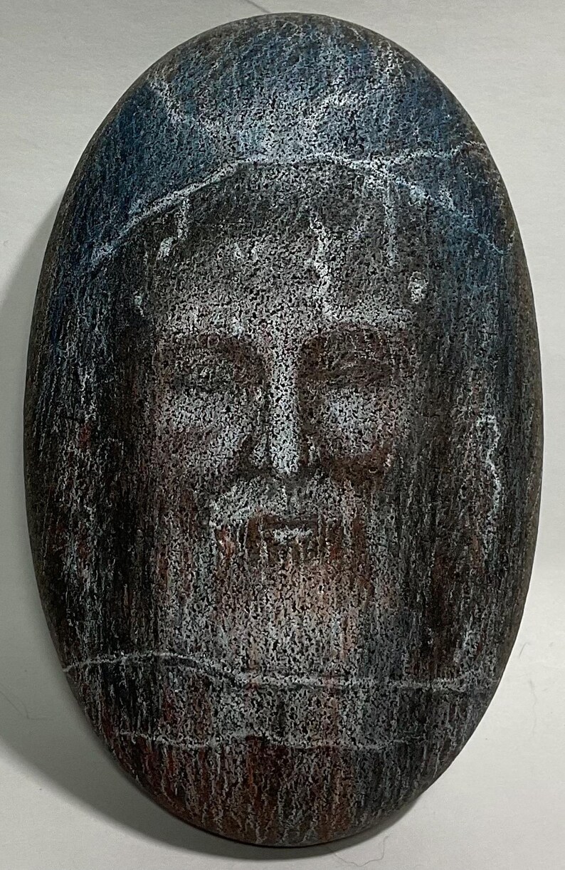 Shroud of Turin Art Rock Original by Patty Wolford Artrox - Etsy