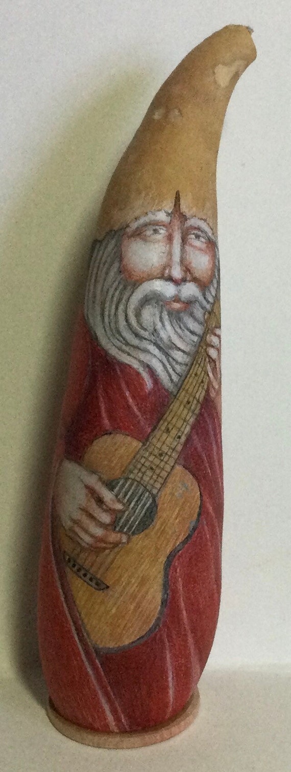 Guitar Wizard Gourd Art Original by Patty Wolford Artrox | Etsy