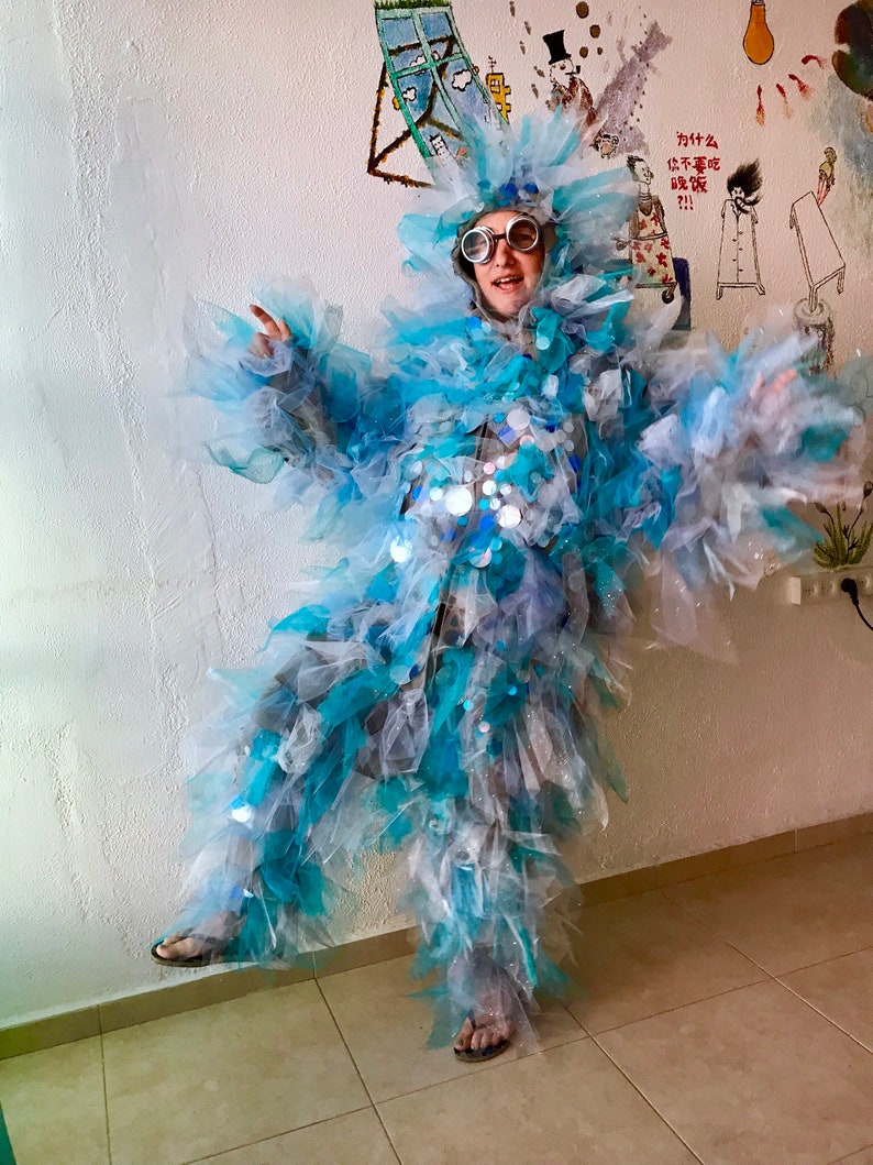Ice Blue Fluffy Monster Costume Burningman Festival Carnaval - Etsy