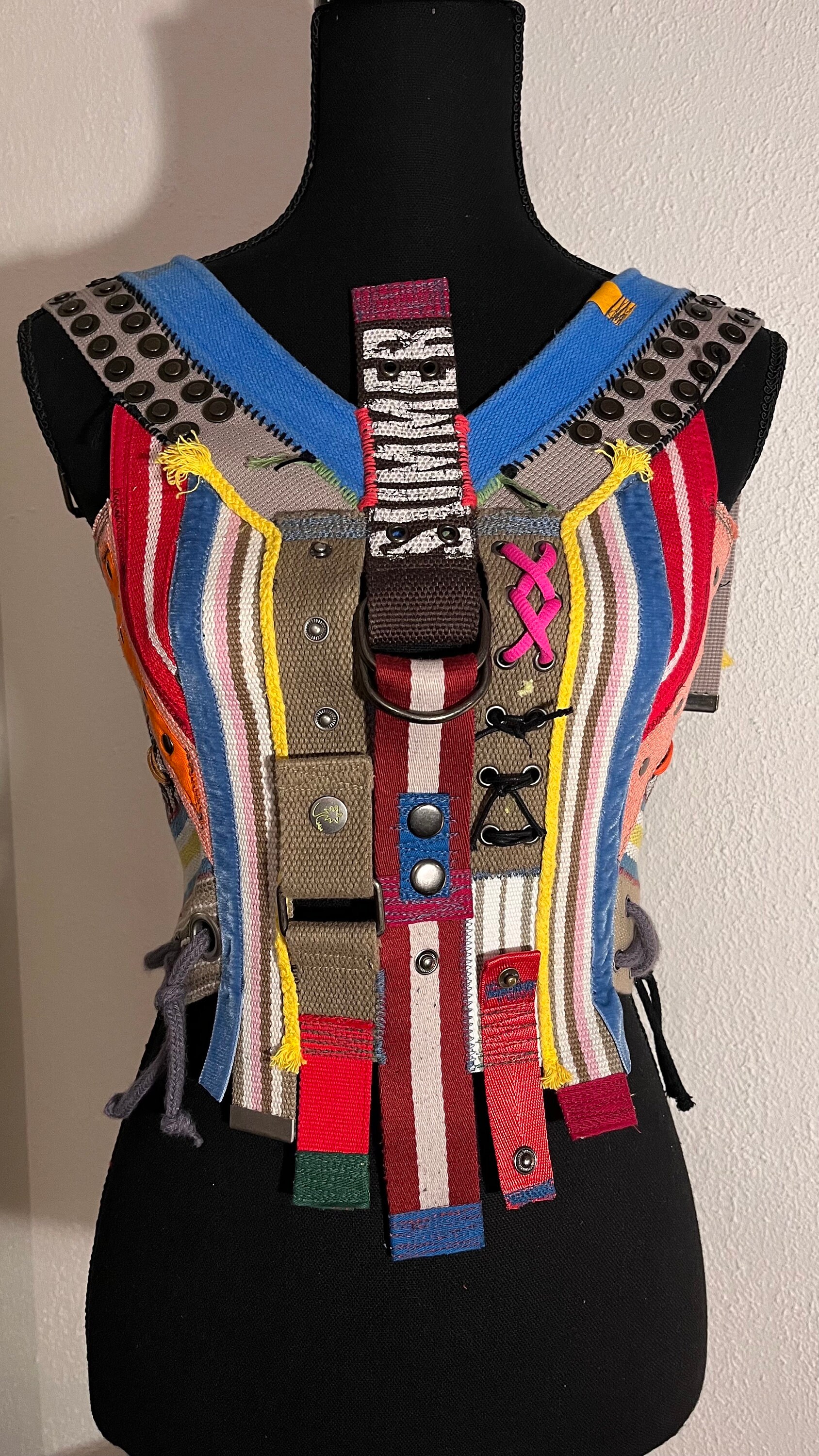 Belts Corset Top Armor Heavy Duty Canvas Tribal Top Upcycled Belts ...