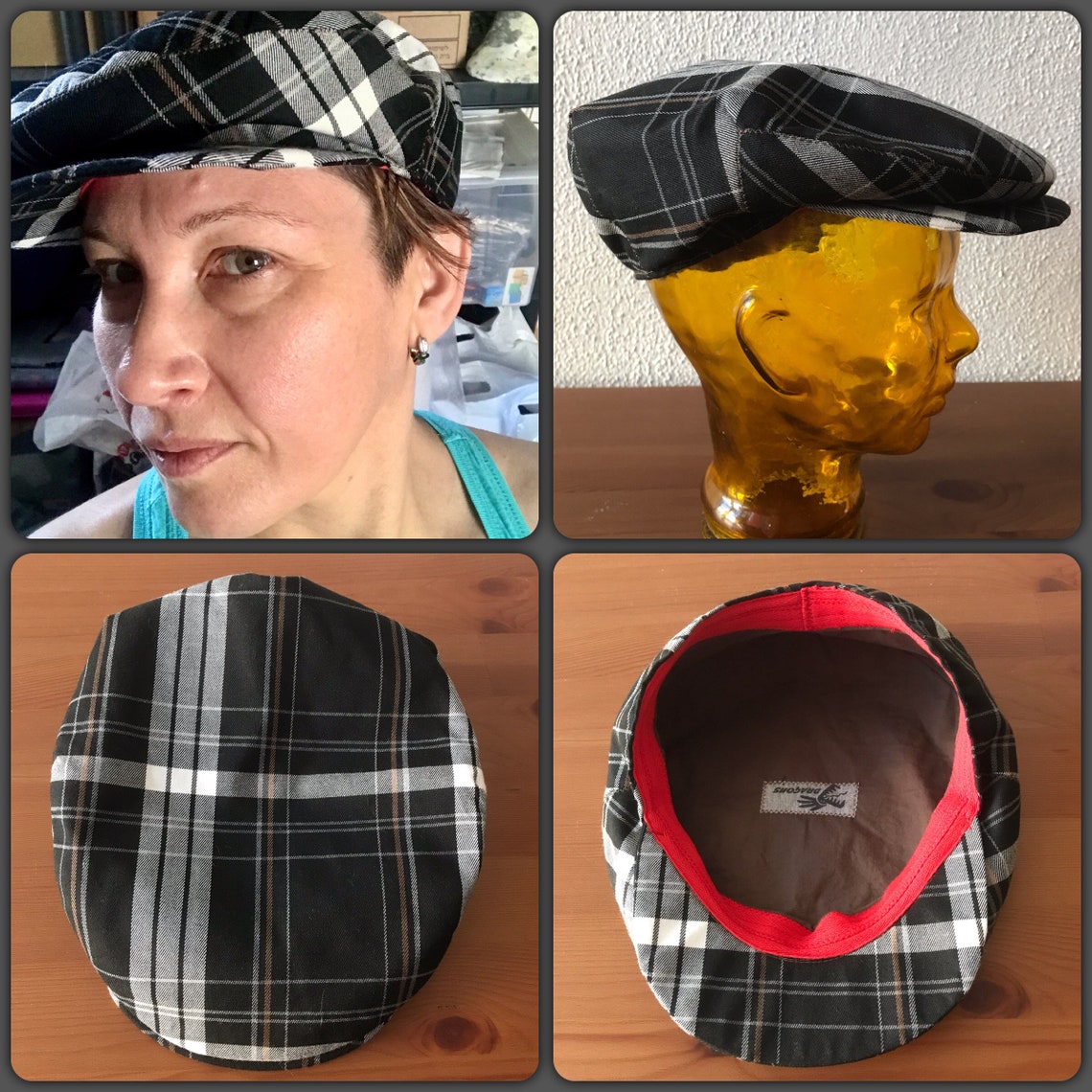 Newsboy denim cap flat cap upcycled recycled jeans men women | Etsy