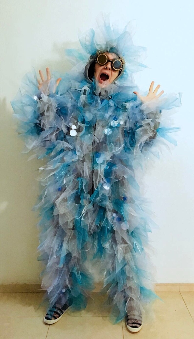 Ice Blue Fluffy Monster Costume Burningman Festival Carnaval - Etsy