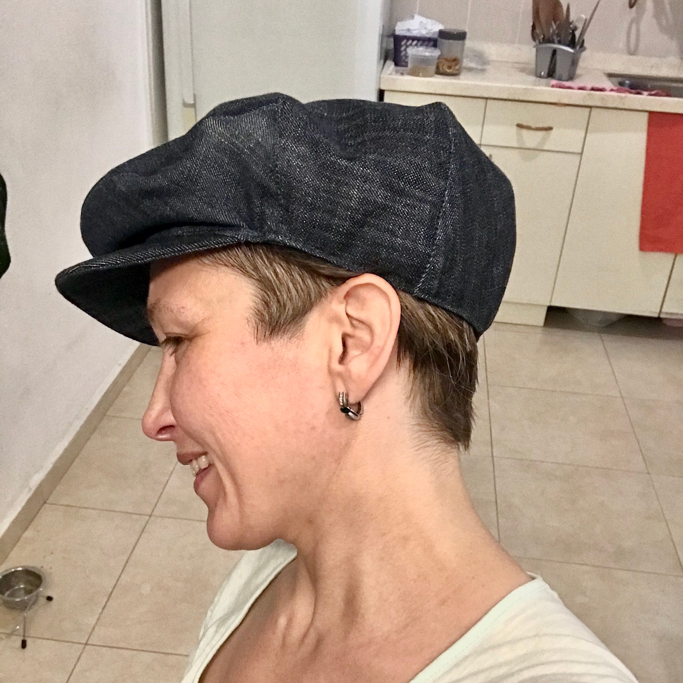 Newsboy Denim Cap Flat Cap Upcycled Recycled Jeans Men Women - Etsy