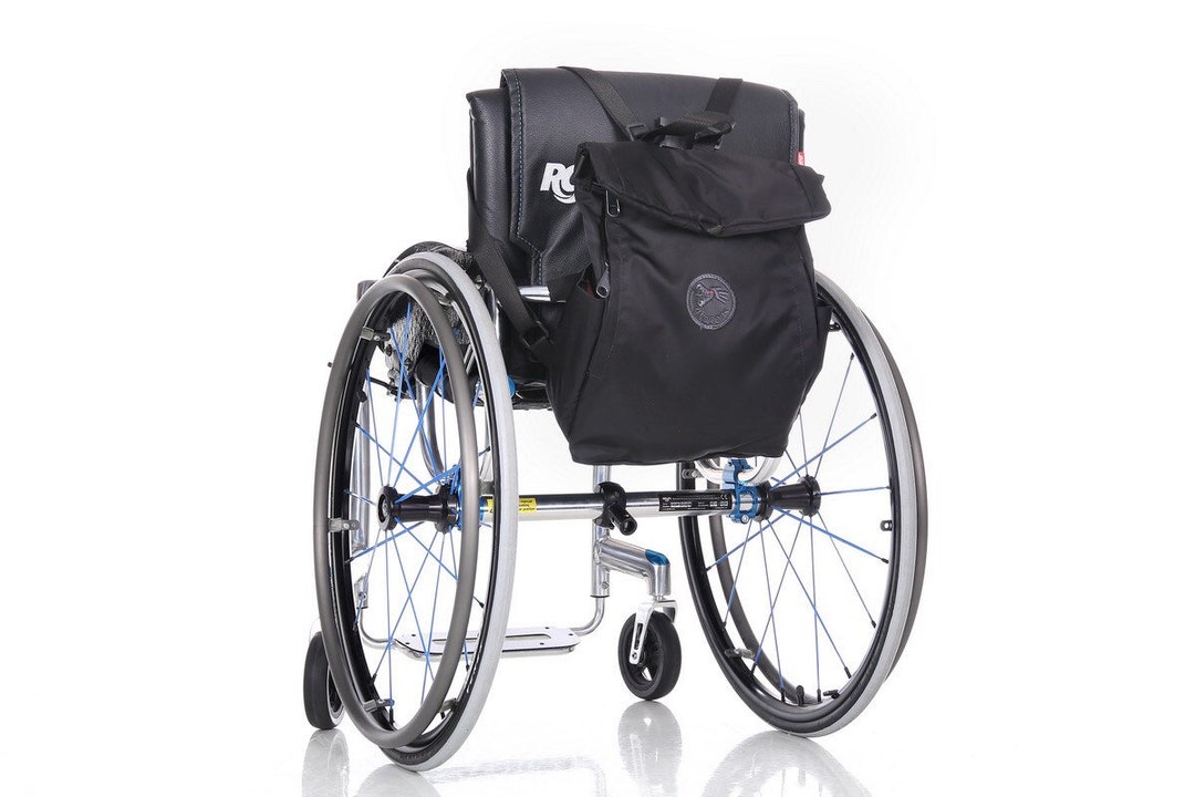 Wheelchair Black Backpack Adapted Safe Bag Two-in-one Disabled ...