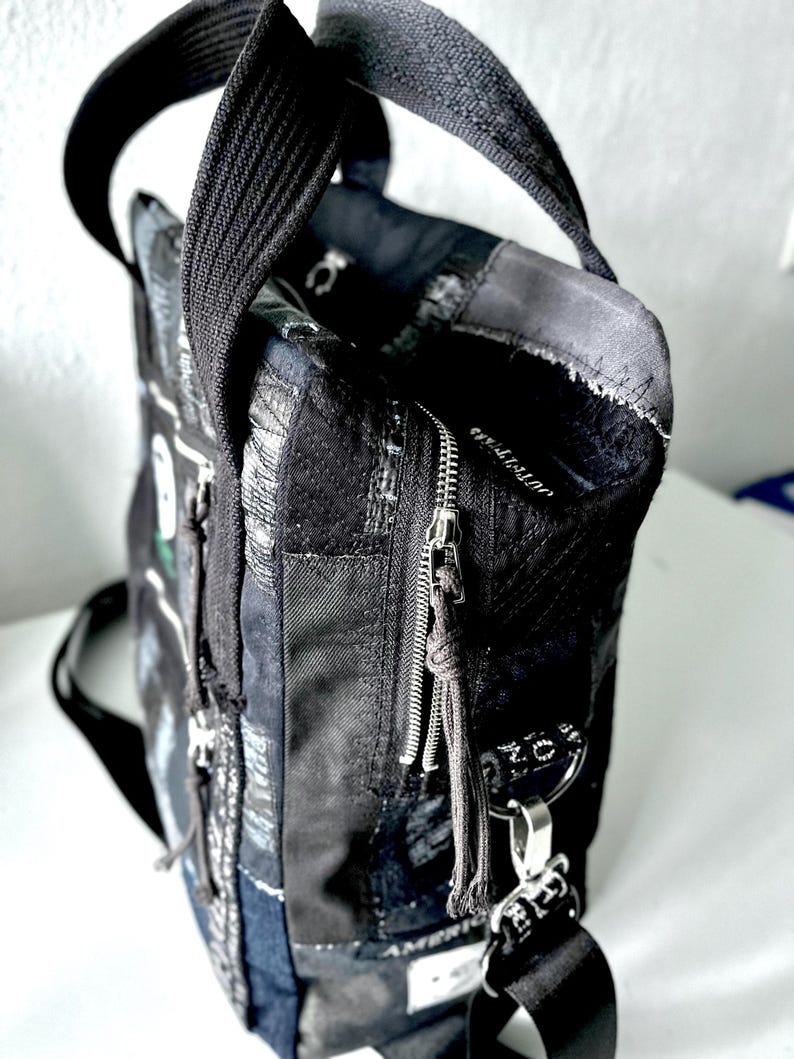 Crossbody Duffle Large Handbag Denim Patchwork Vintage Urban Recycled ...