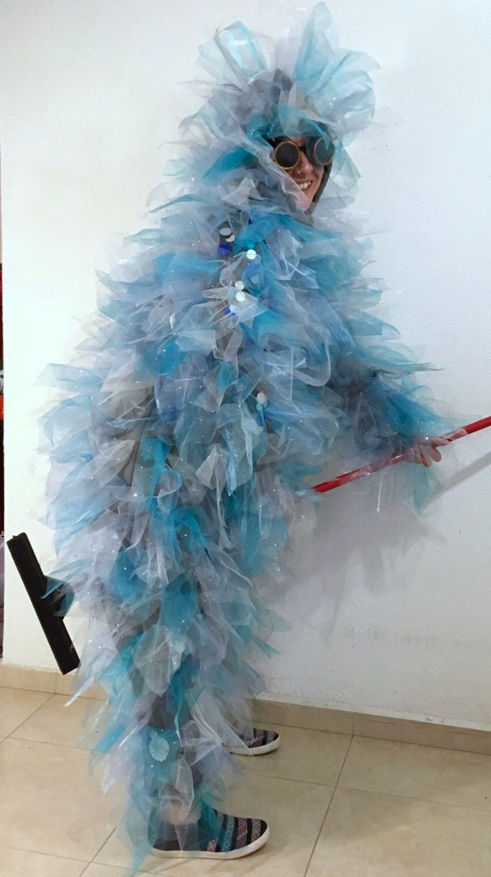 Ice Blue Fluffy Monster Costume Burningman Festival Carnaval - Etsy