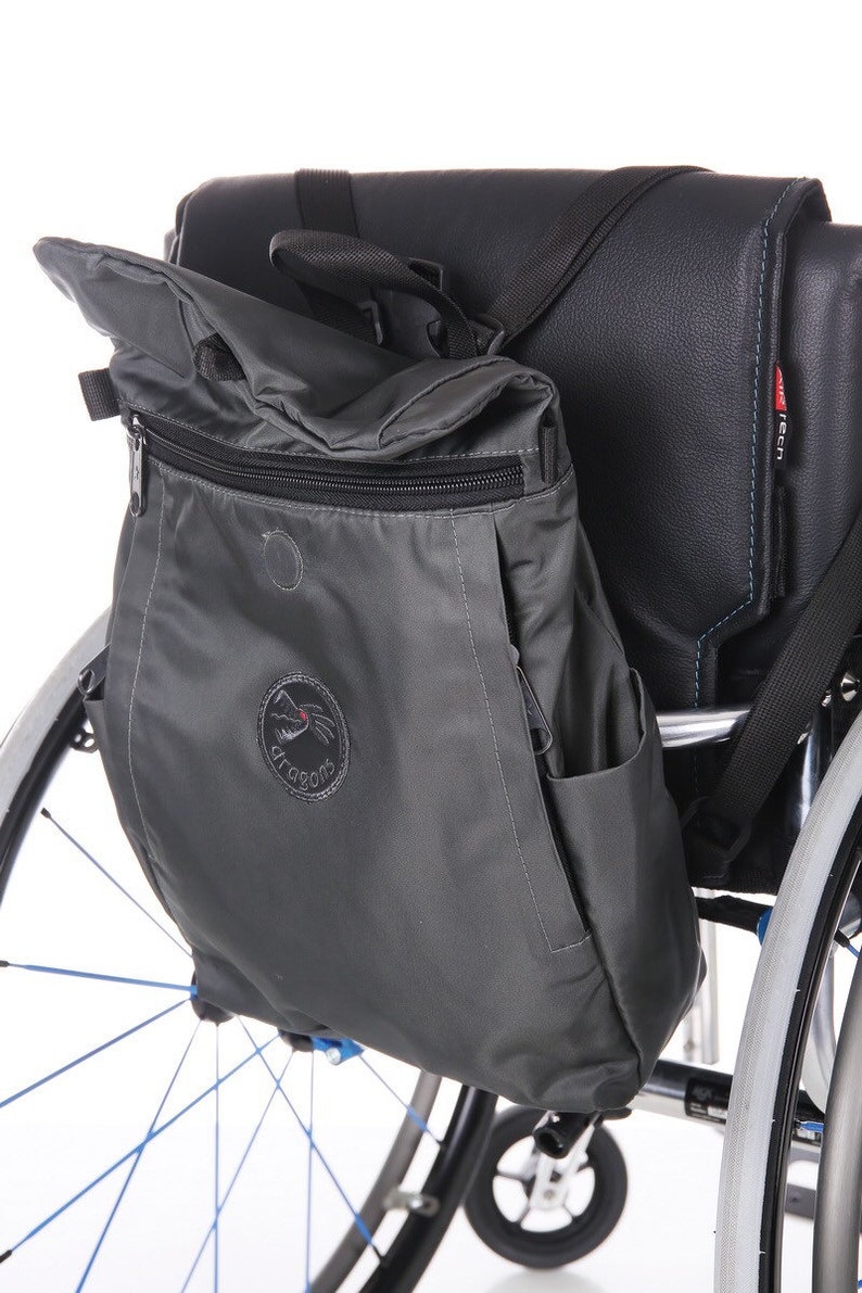Wheelchair Grey Backpack Adapted Safe Bag Two-in-one Disabled - Etsy