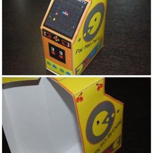 PDF Template Retro Inspired Arcade Machine Party Favor Box Personalized ...