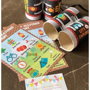 PDF Templates Personalized Camping Scavenger Hunt With Matching ...