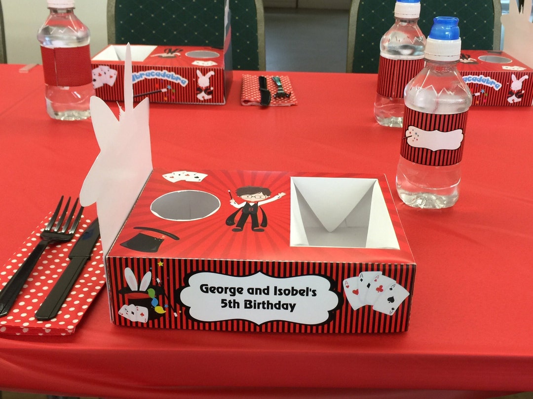 Magician / Magic Themed Party Food Lunch Box (DIY / Printable by You ...
