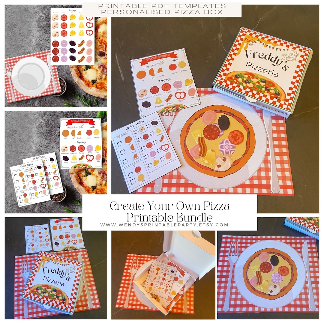 Create Your Own Pizza Bundle With Personalised Pizza Box, Menu - Role ...