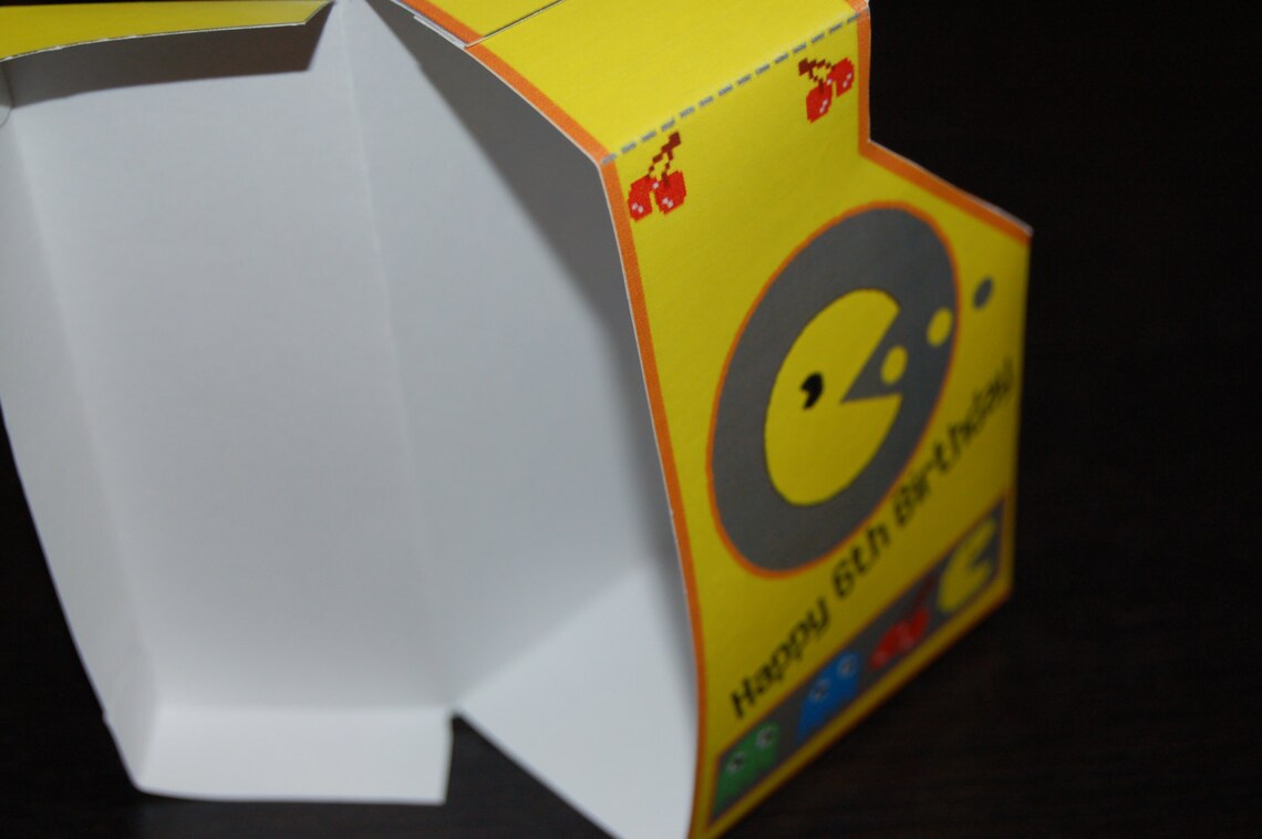 PDF Template Retro Inspired Arcade Machine Party Favor Box | Etsy