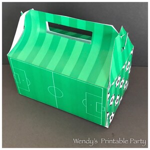Instant Download - PDF Template Soccer / Football Themed Favor Box ...