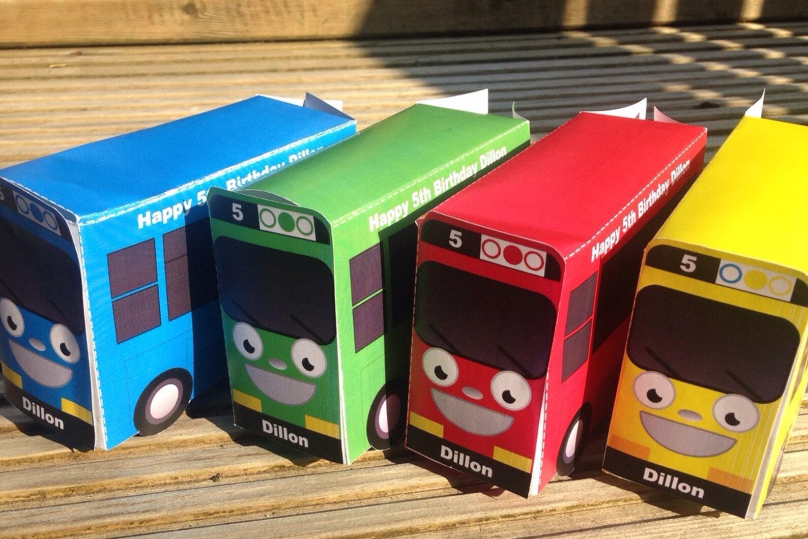 PDF Templates Personalized Cute Bus Favor Box set of 4 - Etsy Canada