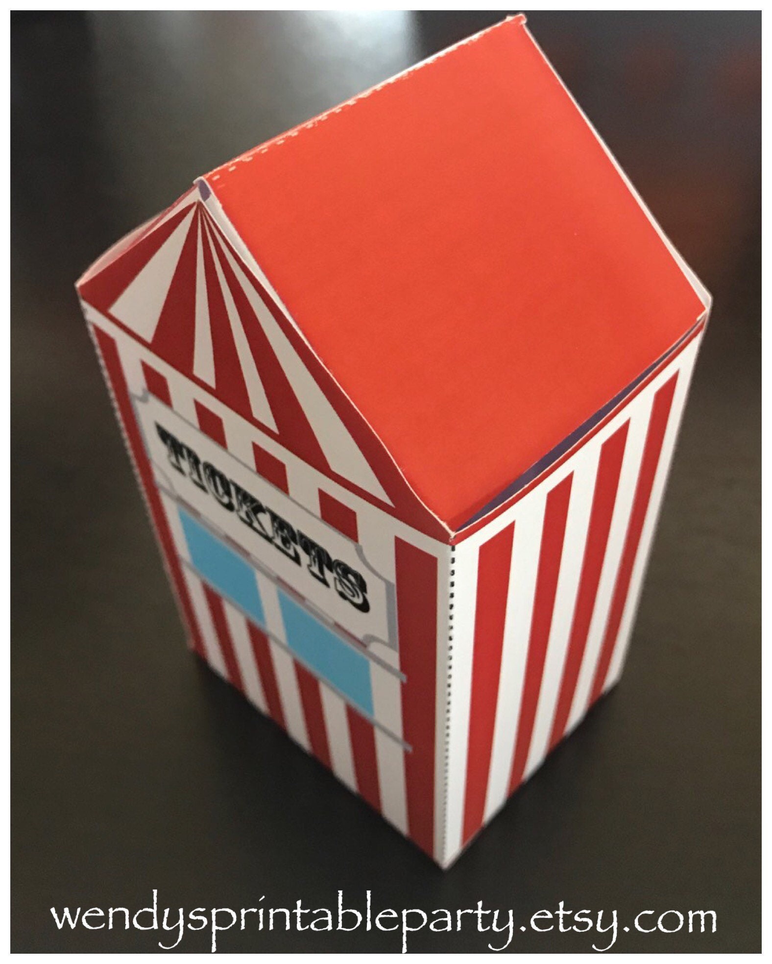 Instant Download PDF Template Ticket Office Treat Box / Favor | Etsy