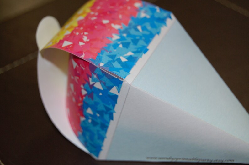 INSTANT DOWNLOAD PDF template Snow Cone Shaped Treat Box | Etsy