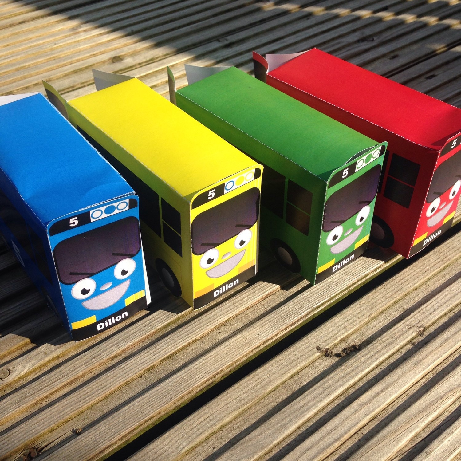 PDF Templates Personalized Cute Bus Favor Box set of 4 - Etsy Canada