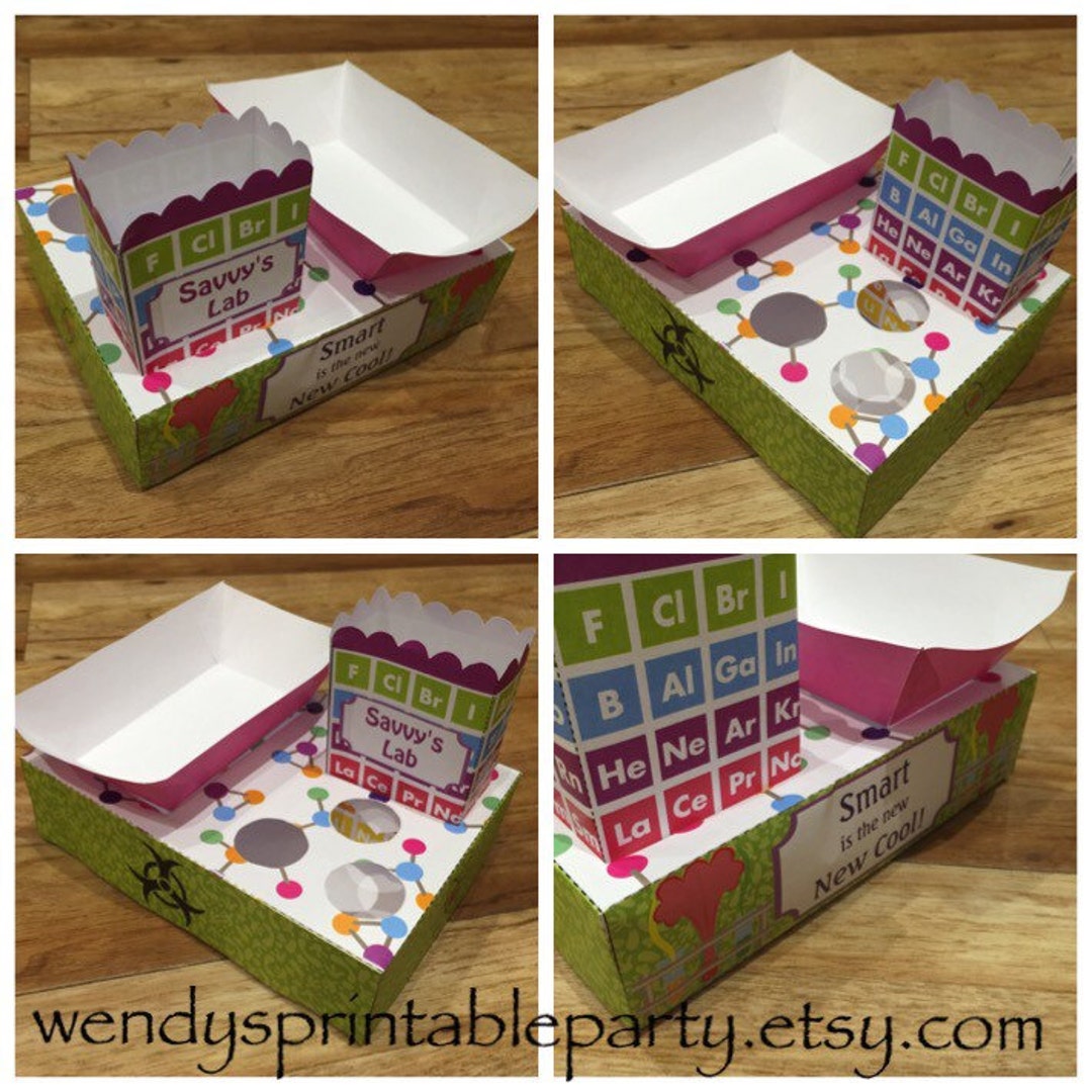 PDF Template Experimental Food/science Themed Party Food Lunch Box With ...