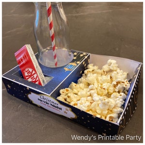 Instant Download - PDF Template Christmas Movie Night / Cinema Set ...