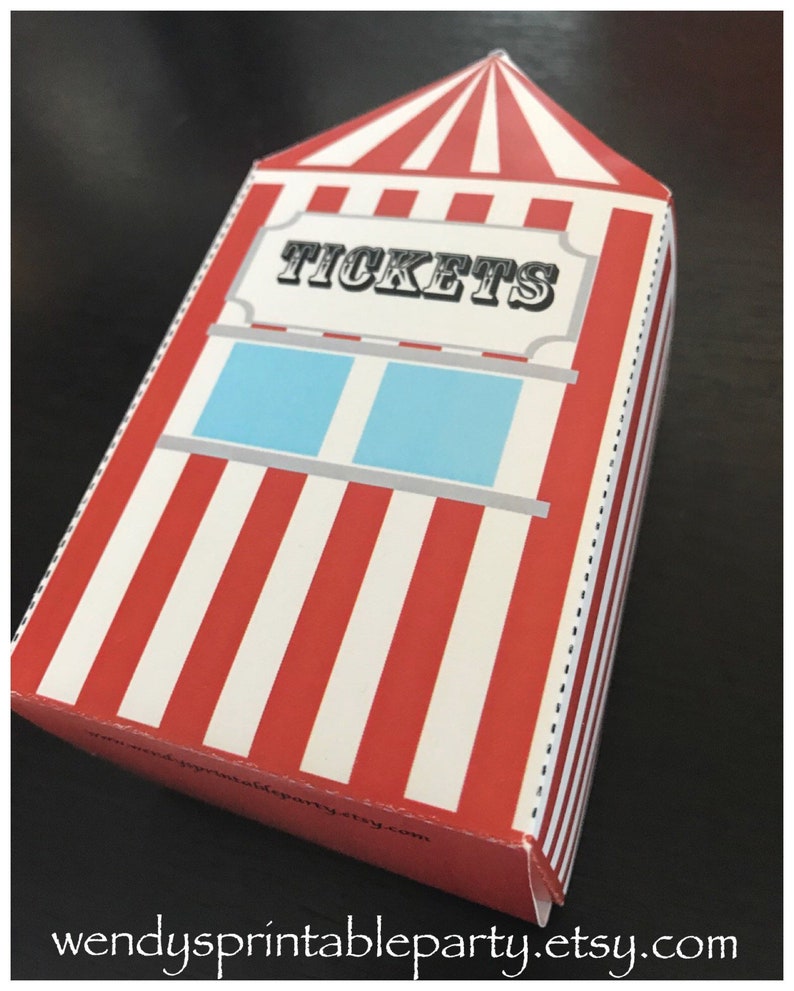 Instant Download PDF Template Ticket Office Treat Box / Favor, DIY ...