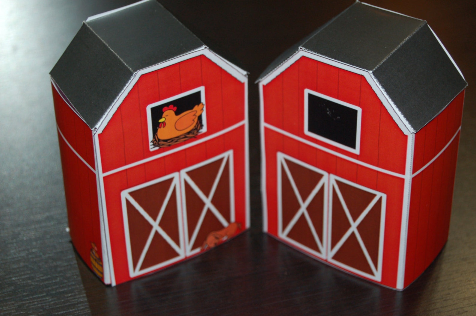PDF Template Personalized Printable Red Barn Party Favor Box - Etsy