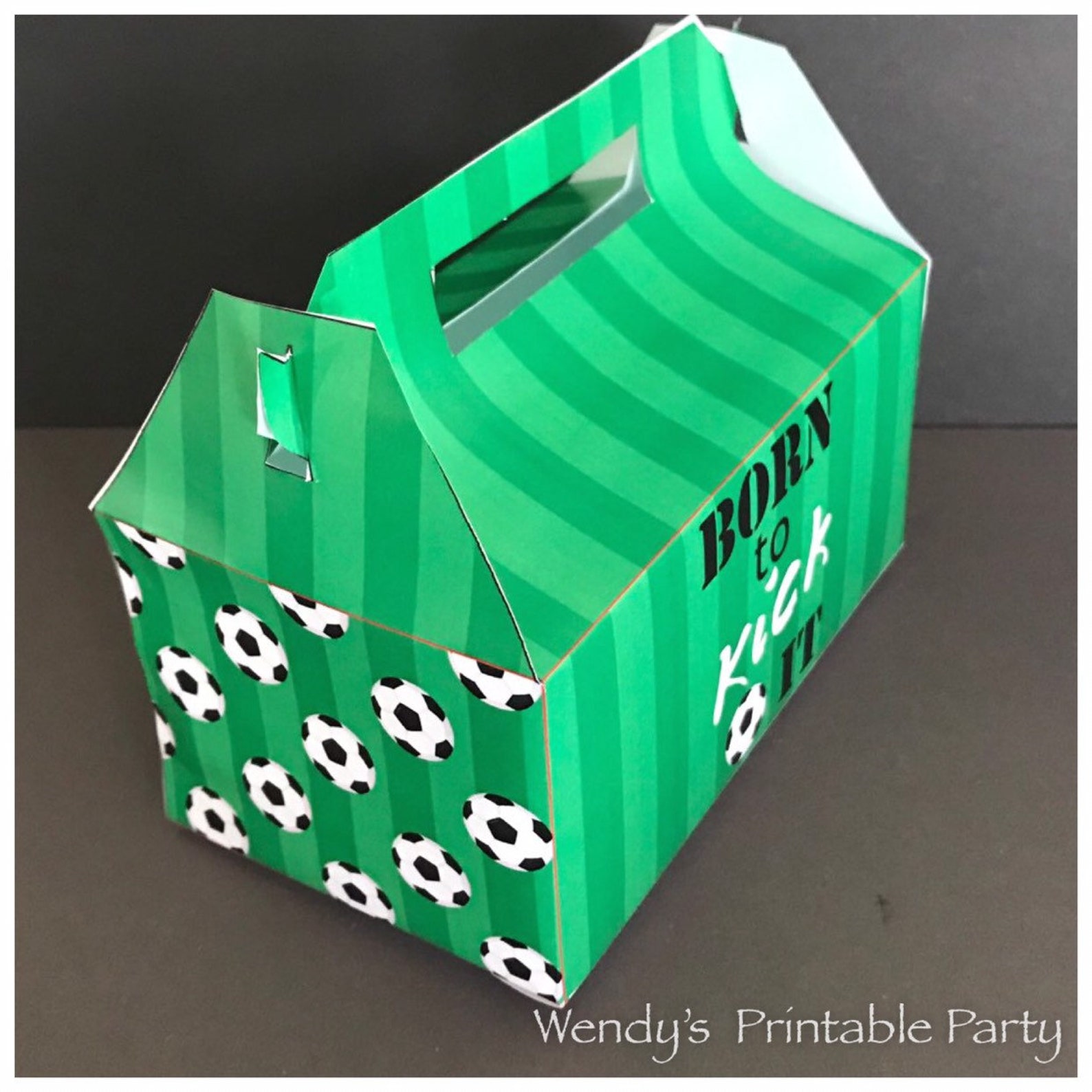 Instant Download - PDF Template Soccer / Football Themed Favor Box ...