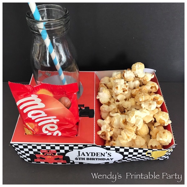 Race Car Snack Box - Etsy