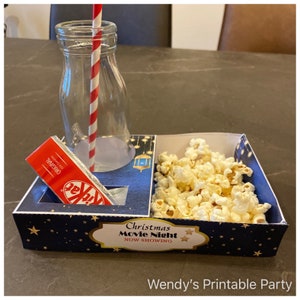 Instant Download - PDF Template Christmas Movie Night / Cinema Set ...