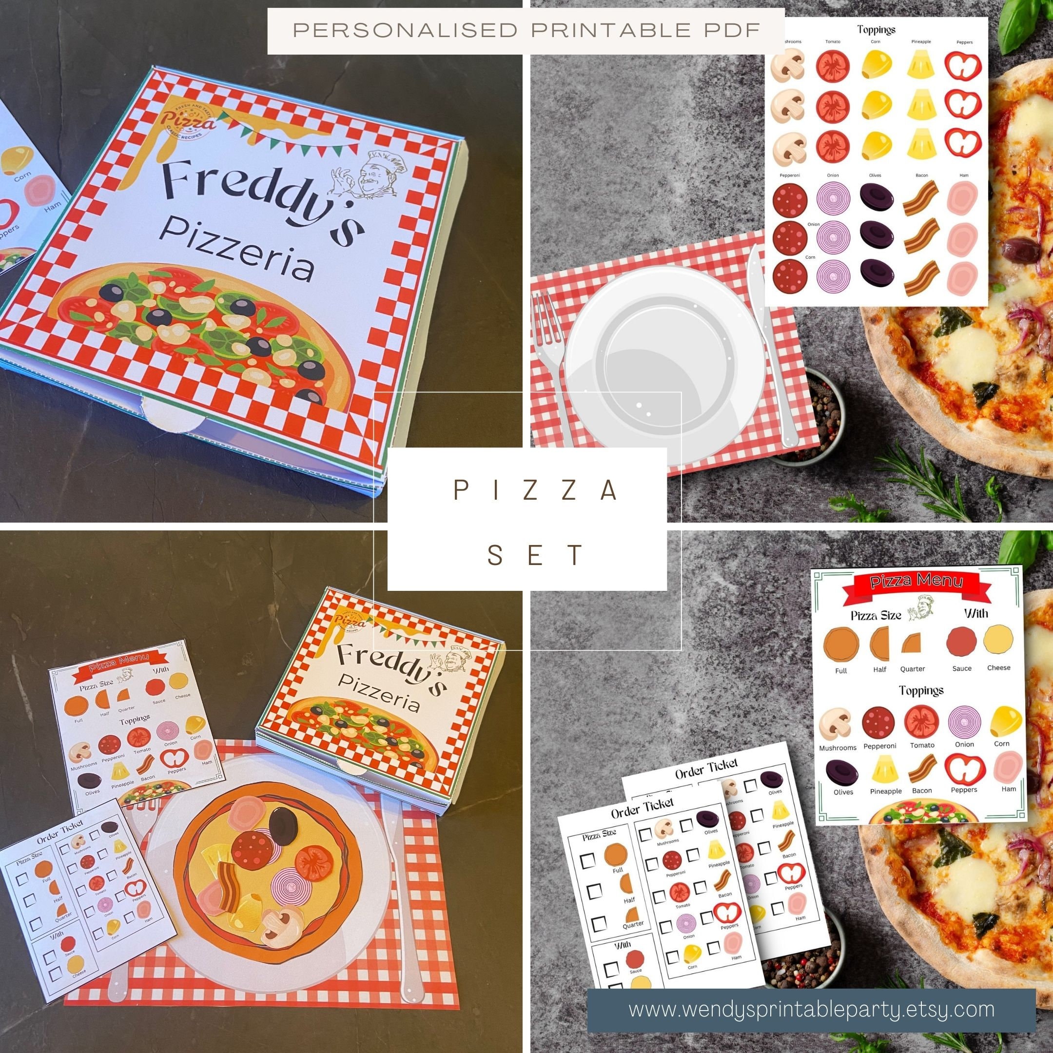 Create Your Own Pizza Bundle With Personalised Pizza Box, Menu - Role ...
