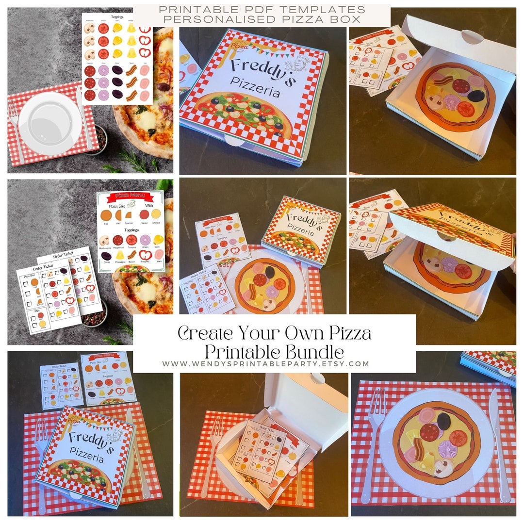 Create Your Own Pizza Bundle With Personalised Pizza Box, Menu, Orders ...
