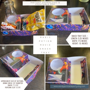 Instant Download PDF Template Magic Potion Witch Halloween Movie Snack ...