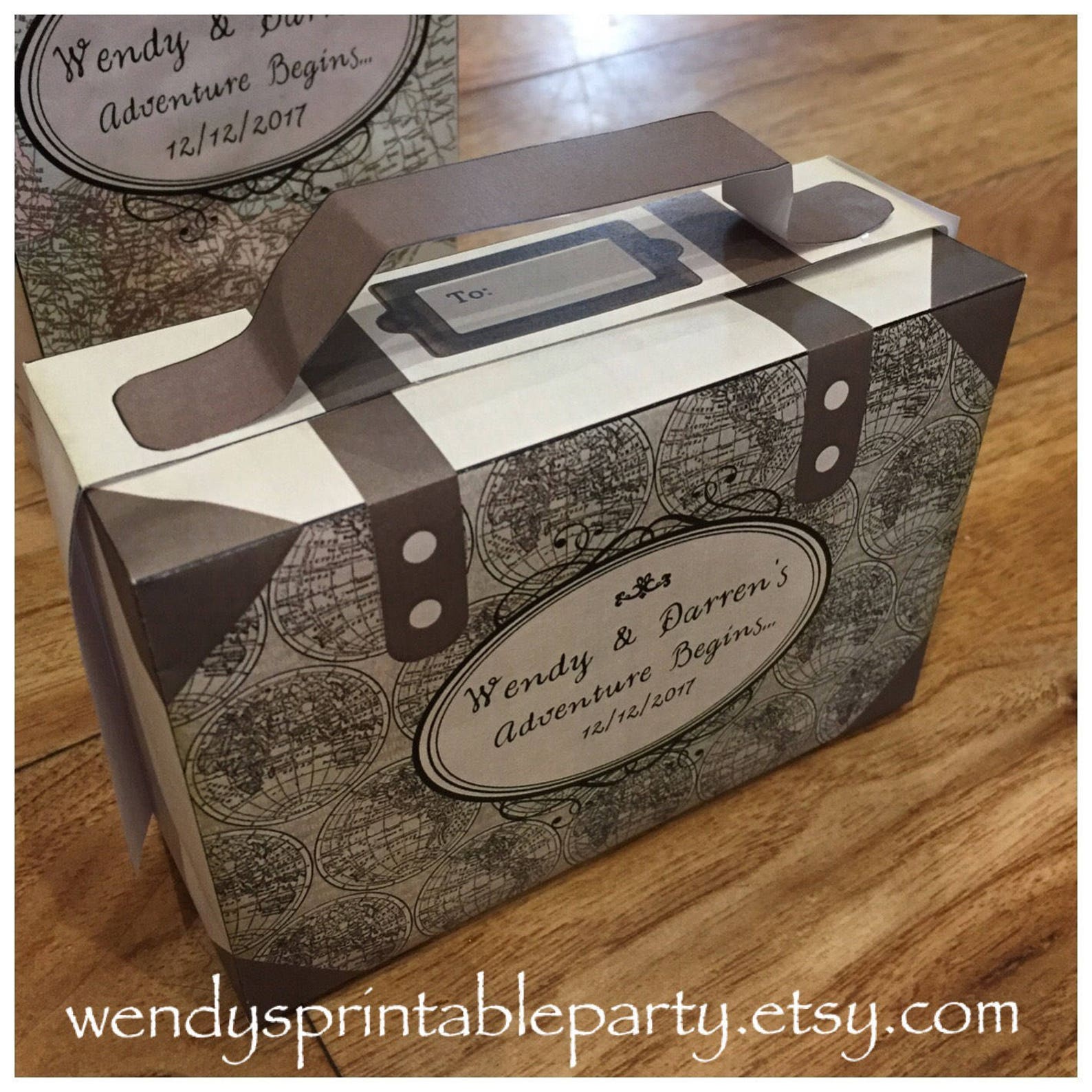 PDF Template Personalised Vintage Maps / Travel Themed - Etsy