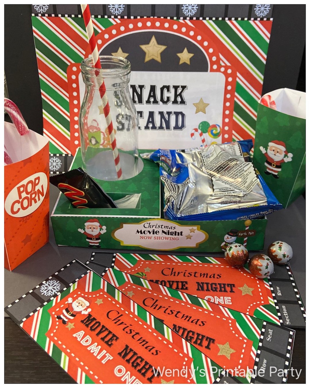 Instant Download - Christmas Movie Night / Cinema Set (printable by You ...