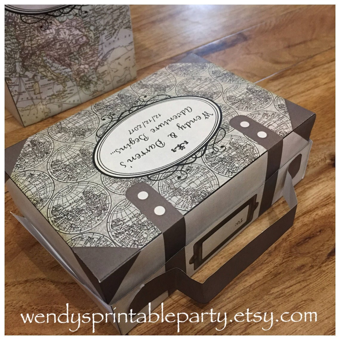 PDF Template Personalised Vintage Maps / Travel Themed - Etsy