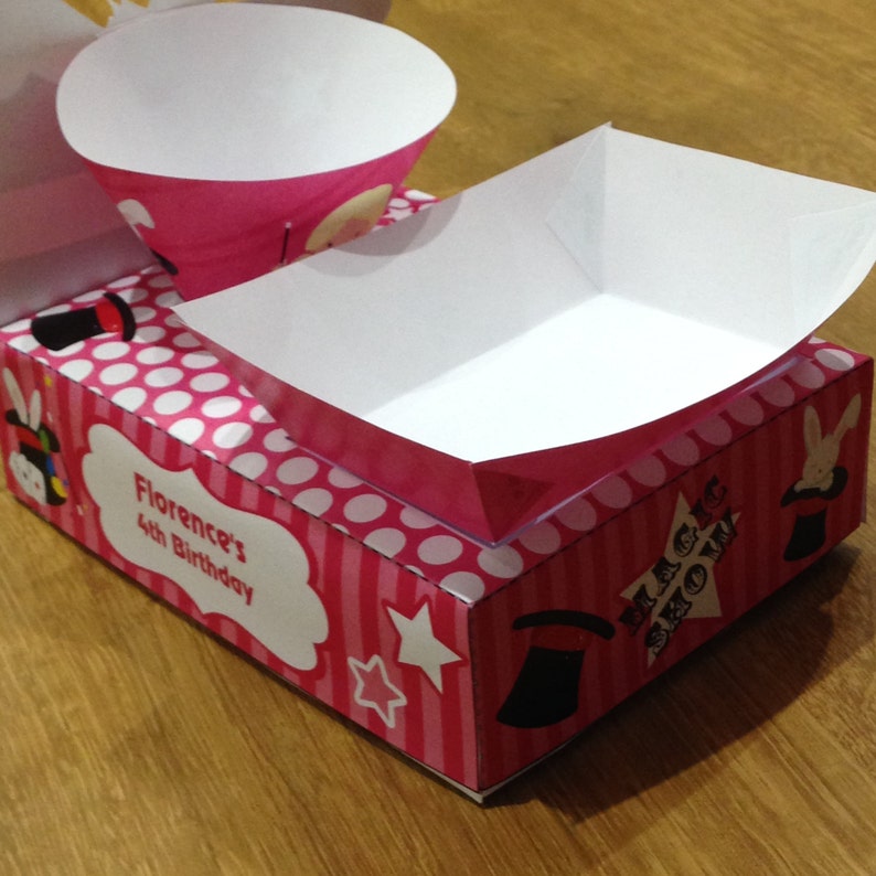 PDF Template Girl Magician / Magic Themed Party Food Lunch Box | Etsy